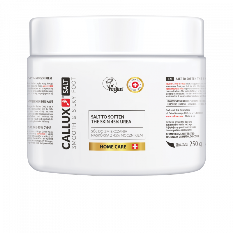 Callux sel adoucissant bains de pieds contre cors, durillons, callosités